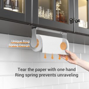 Swaitee Paper Towel Holder, One Hand Tear Paper Towel Holder Under Cabinet