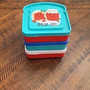 Innovarix Set of 3 Food Storage Sandwich Containers, 2 cups / 16 oz / 490 ml - 3 Different Designs. Great for Meal Prep. Kids or Adult Lunch Box - BPA Free and Reusable