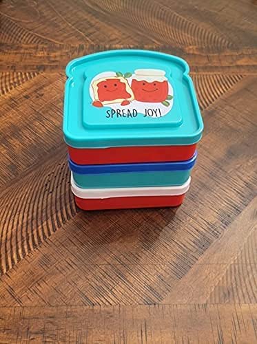 Innovarix Set of 3 Food Storage Sandwich Containers, 2 cups / 16 oz / 490 ml - 3 Different Designs. Great for Meal Prep. Kids or Adult Lunch Box - BPA Free and Reusable