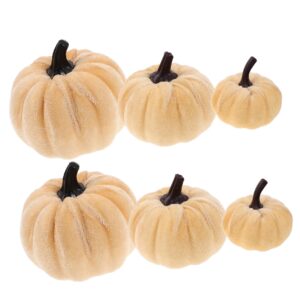 homsfou 6pcs pumpkin pumpkin prop cloth artificial supplies model wrapped venue setting props decorations halloween decorations halloween pumpkin ornament