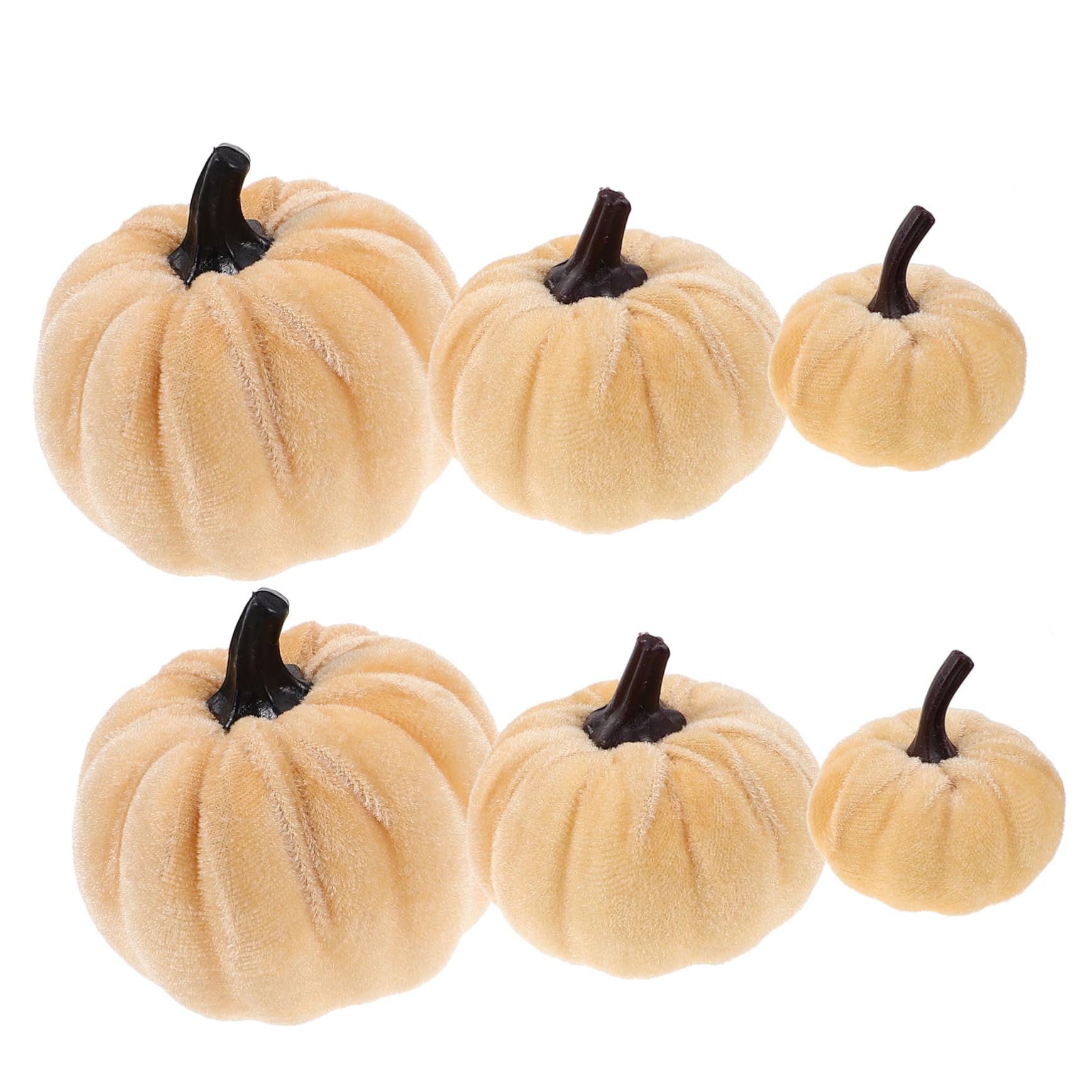 HOMSFOU 6pcs Pumpkin Pumpkin Prop Cloth Artificial Supplies Model Wrapped Venue Setting Props Decorations Halloween Decorations Halloween Pumpkin Ornament