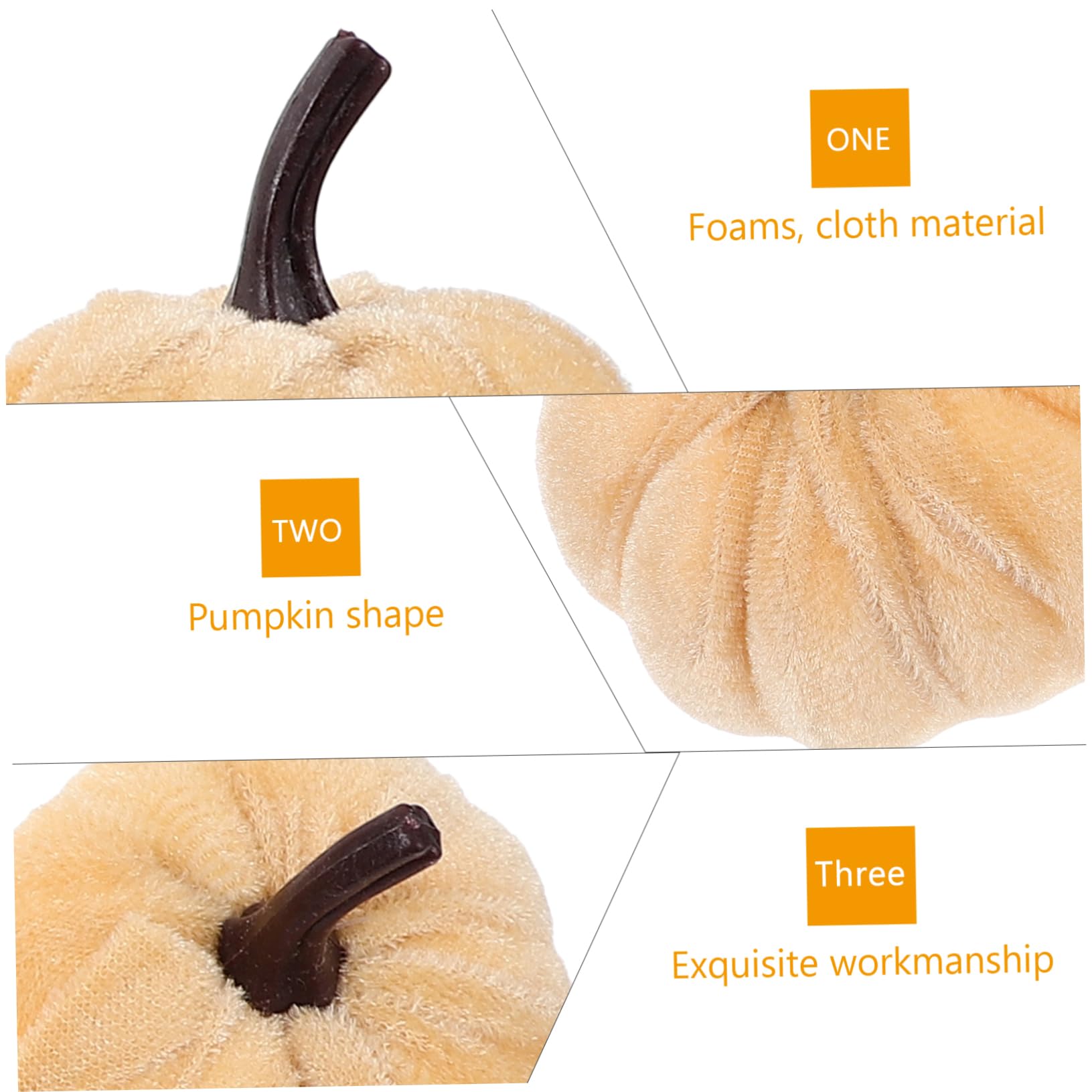 HOMSFOU 6pcs Pumpkin Pumpkin Prop Cloth Artificial Supplies Model Wrapped Venue Setting Props Decorations Halloween Decorations Halloween Pumpkin Ornament