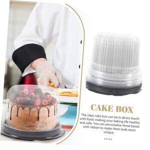 MAGICLULU 60 Pcs Packing Box Cake Box Cake Transporter Clear Muffin Single Container Foam Cooler Single Cake Holders Cake Container with Lid Cheese Cakes Pastry Individual Salad Plastic