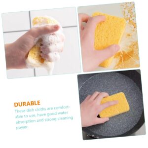 Mobestech 10Pcs Desk Cleaner Ceramics Nubuck Cleaner Cellulose Scrub Sponge rag Tableware Cleaning Supplies no Scratches Sponge Cleaning Brush dishwashing Supplies Clothing