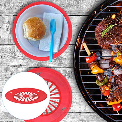 60 Pcs Grill Plate Easter Paper Plates Paper Plates Bulk Dinner Plate Glad for Kids Paper Plates Plate Holder Cake Plates Disposable Durable Plastic Support Commercial re-usable