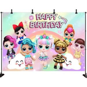 5x3ft doll toy them backdrop happy birthday photo photography backdrops dolls girls birthday party background newborn baby shower banner