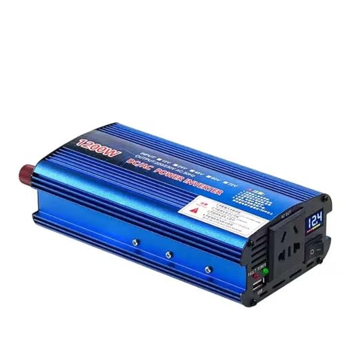 Solar Inverter 500w-2500w Car Inverter 12v24v48v to 220v Solar Inverter Car Truck Electric Household Power Converter (Color : 12V, Size : 1200w)