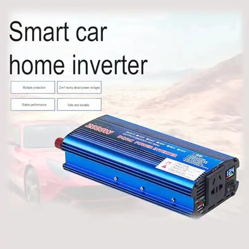 Solar Inverter 500w-2500w Car Inverter 12v24v48v to 220v Solar Inverter Car Truck Electric Household Power Converter (Color : 12V, Size : 1200w)