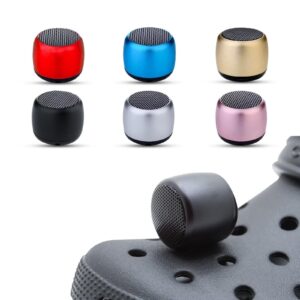 uueenn croc speaker, mini speaker for crocs, halloween mini speaker, bluetooth croc charm, black