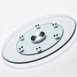 tempered glass lazy susan turntable for dining table, round table top rotating tray, transparent rotating round turntable 80 cm, aluminum alloy bearing, silent/smooth/not easy to dump aluminium alloy