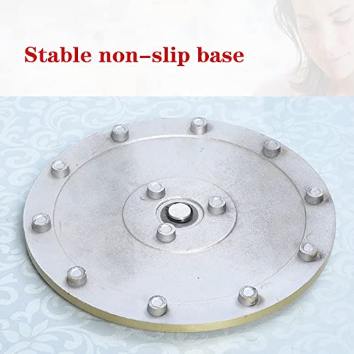 Tempered Glass Rotating Tray, Lazy Susan Turntable, Display Rotating Plate, Table Dish Revolving/Rotating Stand, Aluminum Alloy Bearing, Round Table Top Rotating Table Tray-Transparent Aluminium Alloy