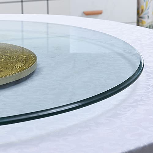 Tempered Glass Rotating Tray, Lazy Susan Turntable, Display Rotating Plate, Table Dish Revolving/Rotating Stand, Aluminum Alloy Bearing, Round Table Top Rotating Table Tray-Transparent Aluminium Alloy