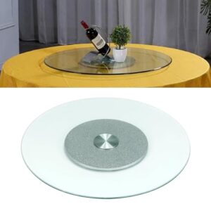 round swivel tray turntable, clear round tempered glass rotating lazy susan for dinner table, for hotel kitchen tabletop service plate, decorative glass furniture ( color : clear , size : 110cm (43inc