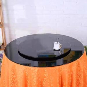 MAGILL 40inch Tabletop Rotating Tray Lazy Susan Turntable Large Round Tempered Glass Rotating Black Serving Plate for Restaurant/Kitchen, Not Easy to Dump (Color : Black, Size : 100cm/38in)