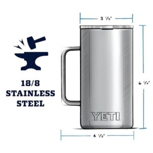 YETI Rambler 24 oz Mug, Vacuum Insulated, Stainless Steel with MagSlider Lid, Rescue Red