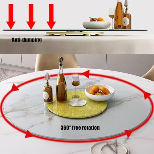 Clear Rotating Tray, Tempered Glass Large Lazy Susan Heavy Duty Turntable, Round Dining Table Large Tableware Serving Plate, for Kitchen Tabletop Rotating Tray ( Color : Clear , Size : 110cm (43inch)