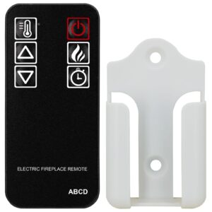 replacement remote control for zokop sf103-18g ha114-51 wood cabinet style fireplace (with wall mounting bracket)