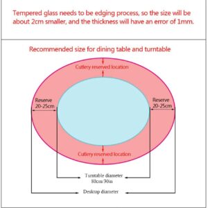 MOBYAT Glass Turntable for Table,Turntable Round Serving Plate,Extra-Large Lazy Susan with Aluminum Base Silent Bearing Rotating Tray for Kitchen Dining Table Transparent 80 cm (30 inch) Not Easy T