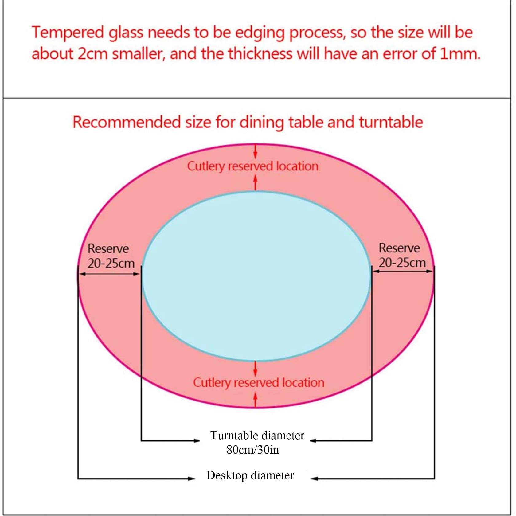 MOBYAT Glass Turntable for Table,Turntable Round Serving Plate,Extra-Large Lazy Susan with Aluminum Base Silent Bearing Rotating Tray for Kitchen Dining Table Transparent 80 cm (30 inch) Not Easy T