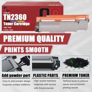 Replacement TN2360 Toner Cartridges Compatible for Brother TN 2360 TN2380 Toner Cartridge Work for Brother HL-L2300 HL-L2300D HL-L2340DW HL-L2360DN L2365DW Printers