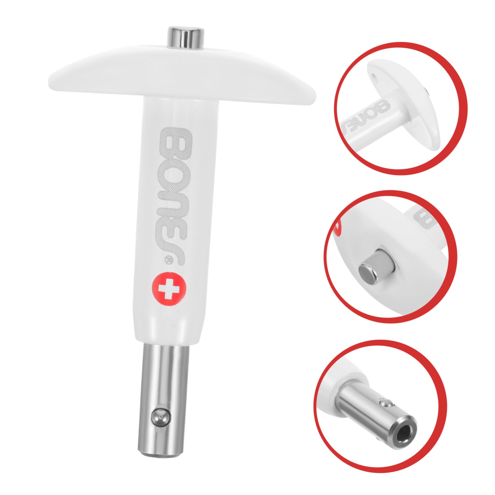 Mikinona Skateboard Remover Metal Bearing Pullers Roller Skating Accessories Convenient Bearing Puller Seal Removal Tool Skate Bearing Tool Wheel Bearings Major White Stainless Steel Hub