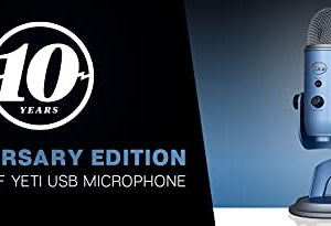 Blue Yeti USB Microphone for PC & Mac, Gaming, Podcast and Streaming Microphone, 10 Year Anniversary Edition with Custom Finish & Multiple Pickup Patterns