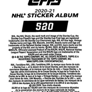 2020-21 Topps NHL Stickers Hockey #520 Patrick Laine Winnipeg Jets Official 2 1/8" x 2 7/8" NHL Album Sticker in Raw (NM or Better) Condition