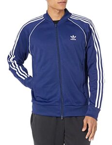 adidas originals men's adicolor classics primeblue superstar track jacket, night sky/white, small