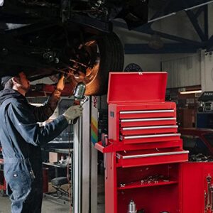 TCE ATBT1204T-RED Torin Rolling Garage Workshop Tool Organizer: Detachable 4 Drawer Tool Chest with Large Storage Cabinet and Adjustable Shelf, Red