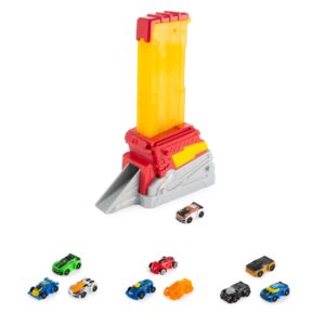 tomy johnny lightning micro strike launcher, super fast car toy bundle, multicolor, 4 years and up