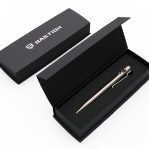 BASTION® Luxury Bolt Action Pen, Durable Professional Ballpoint Pen with Fine Tip, EDC Pen Ink Refillable Pen - 100% Titanium