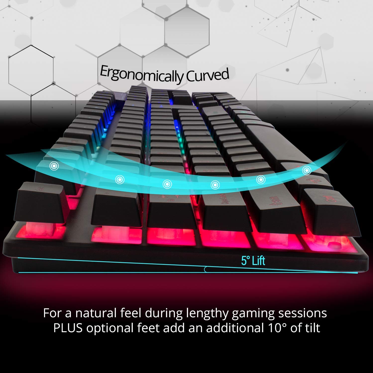 Orzly Gaming Keyboard RGB USB Wired Rainbow Keyboards Designed for PC Gamers, PS4, PS5, Laptop, Xbox, Nintendo Switch, RX-250 Hornet Edition (Black) Brand