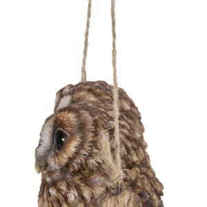 Hi-Line Gift Hanging Baby OWLETS ON A Branch, Brown