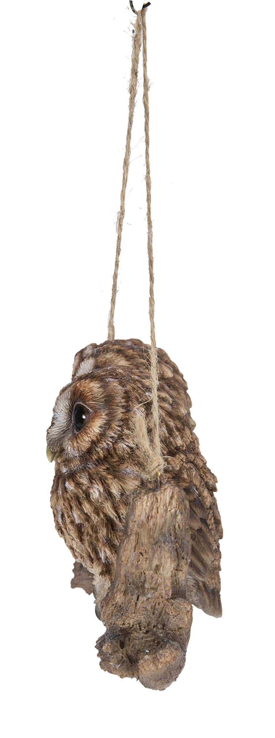 Hi-Line Gift Hanging Baby OWLETS ON A Branch, Brown