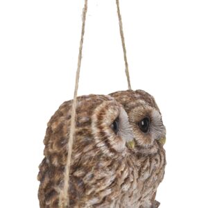 Hi-Line Gift Hanging Baby OWLETS ON A Branch, Brown