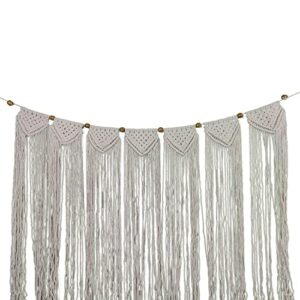 Macrame Wall Hanging Curtain Bohemian Wall Decor Woven Home Decoration for Apartment Bedroom Living Room Fringe Garland Banner for Gallery Baby Nursery, 47" L X 28" W