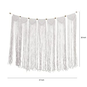 Macrame Wall Hanging Curtain Bohemian Wall Decor Woven Home Decoration for Apartment Bedroom Living Room Fringe Garland Banner for Gallery Baby Nursery, 47" L X 28" W