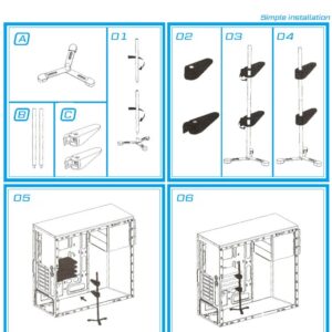 TREADALT-TEC GPU Graphics Card Support Bracket GPU Graphic Holder Brace Vertical Holster for PC Gaming GPU Brackets Braces Support Video Card for 1080ti gt 1030 2070 gt 1030 etc Graphics Cards