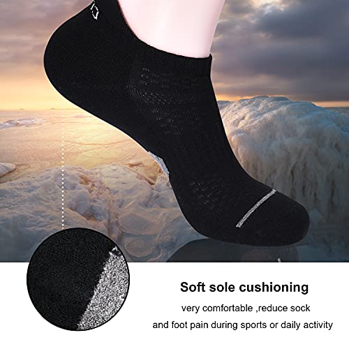 Varietyou 10 Pairs Ankle Socks Womens Thin Low Cut Athletic Running No Show Socks With Heel Tab