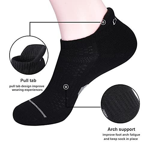 Varietyou 10 Pairs Ankle Socks Womens Thin Low Cut Athletic Running No Show Socks With Heel Tab