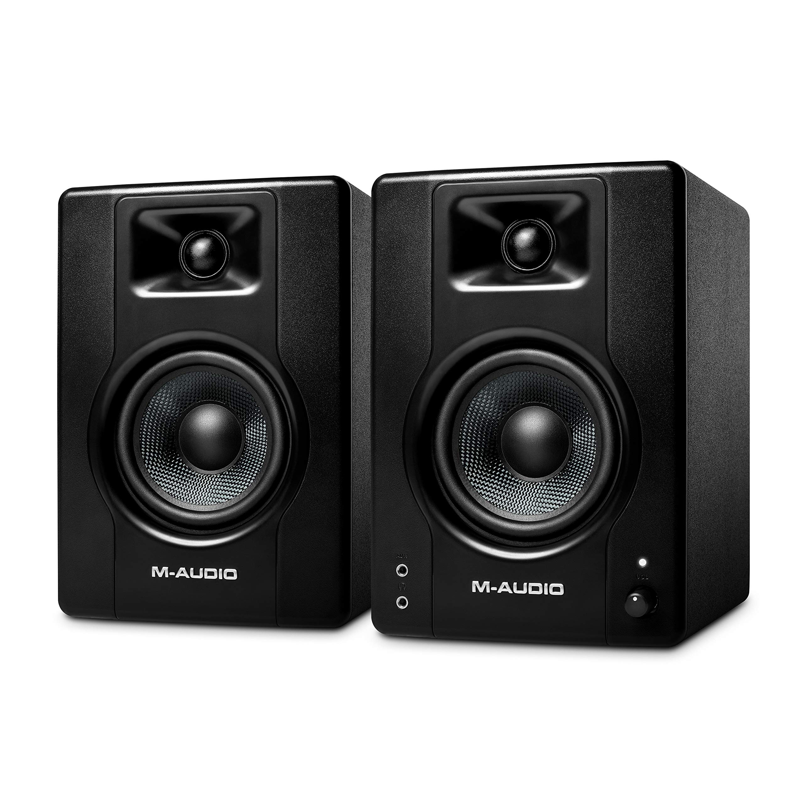 M-Audio BX4 4.5" Studio Monitors, HD PC Speakers for Recording and Multimedia with Music Production Software, 120W, Pair, Black