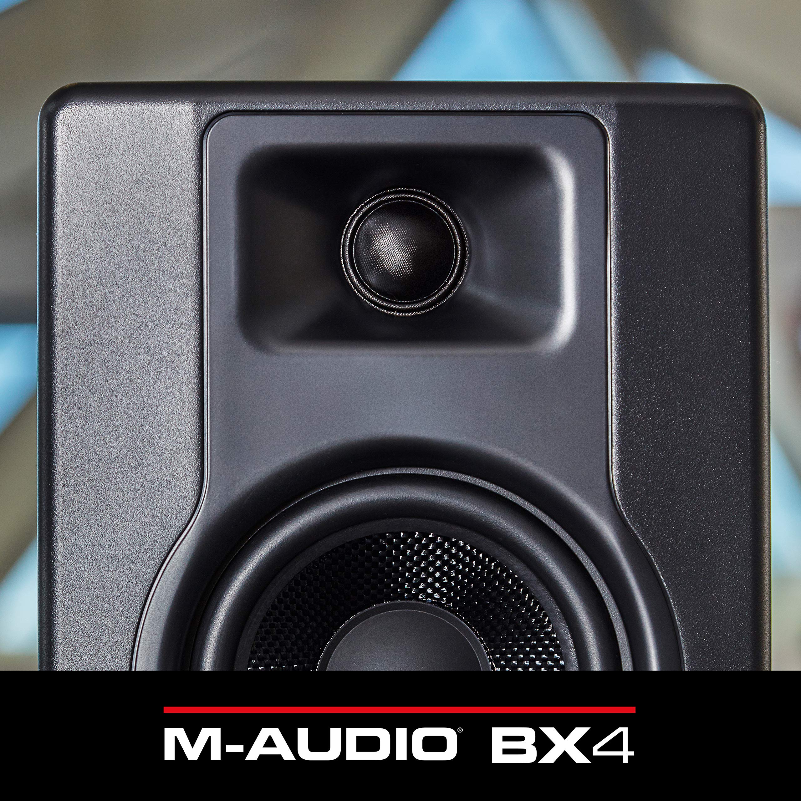 M-Audio BX4 4.5" Studio Monitors, HD PC Speakers for Recording and Multimedia with Music Production Software, 120W, Pair, Black