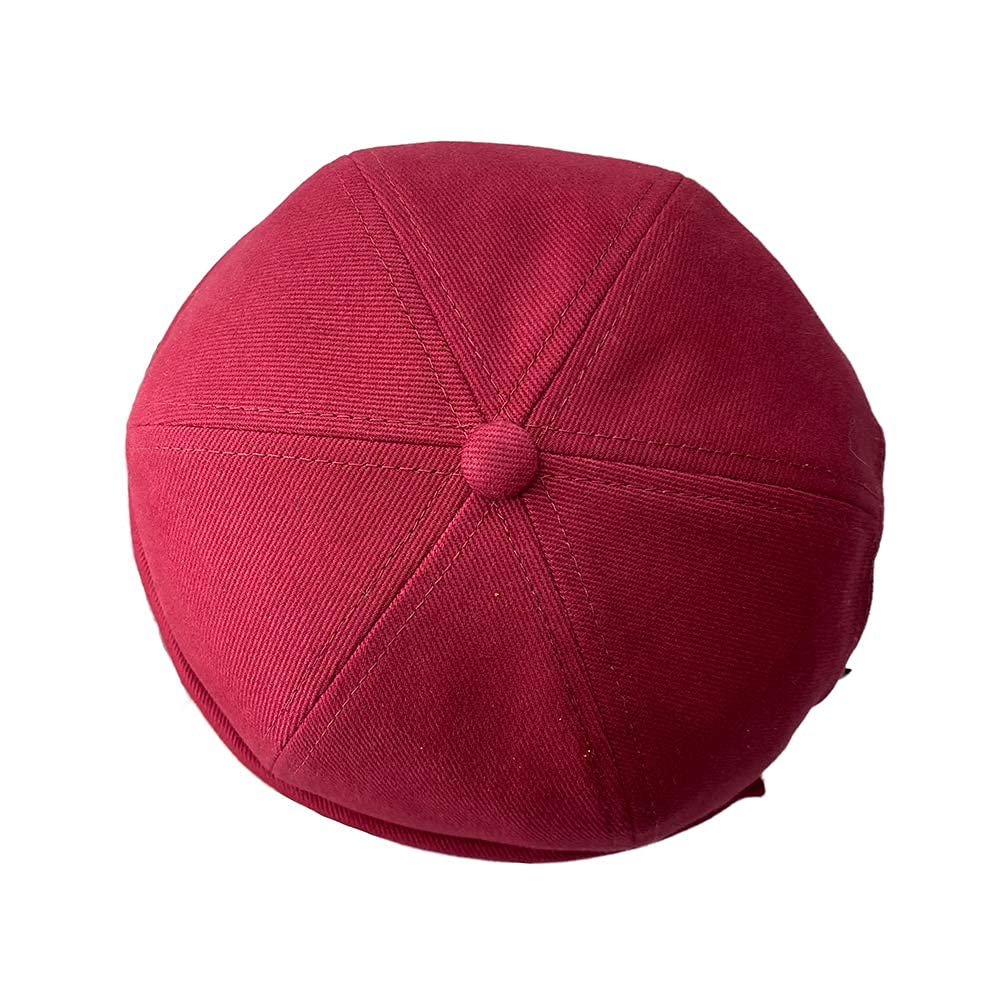 Croogo Unisex Rolled Cuff Harbour Hat Casual Lovers Visor-Less Skullcap Beanie Hat Brimless Docker Cap,Wine Red-OG01