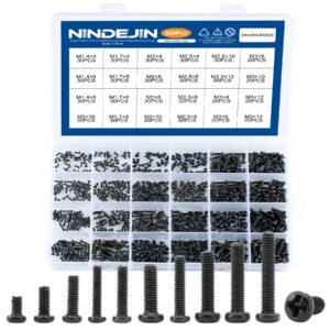 nindejin 650pcs laptop screws kit, replacement computer notebook miniature screws, m1.4 m1.7 m2 m2.5 m3 laptop motherboard round pan head phillips screws set for toshiba dell sony ibm hp samsung asus