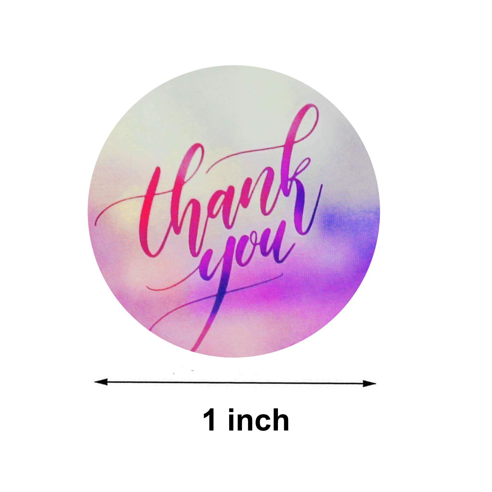 NSWDYLO Thank You Stickers Roll 500pcs Purple Thank You Seal Stickers Perfect for Business and Boutique Packages Envelope Seals Thanksgiving Holiday Gifts Wedding Party Giveaways 1” Thank You Labels