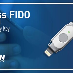 FEITIAN iePass K44 Dual-Connector iOS USB Security Key - Two Factor Authenticator - USB-C + Lightning - FIDO U2F + FIDO2 + PIV + MFi - Help Prevent Account Takeovers with Multi-Factor Authentication