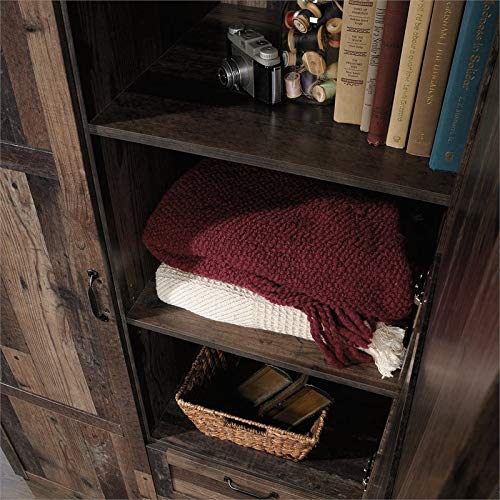 Sauder Select Engineered Wood Wardrobe Armoire in Rustic Reclaimed Pine/Brown