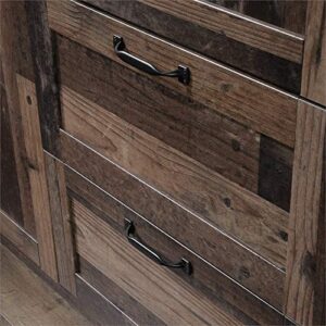 Sauder Select Engineered Wood Wardrobe Armoire in Rustic Reclaimed Pine/Brown