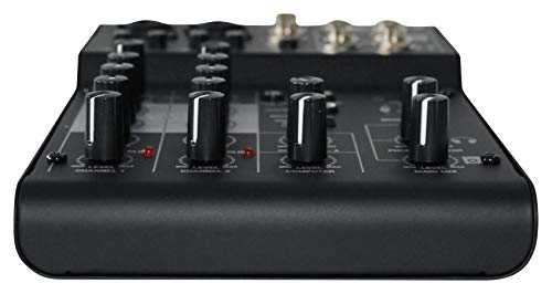 Rockville RockMix 4 Channel Mic/Instrument Pro Recording Mixer+USB Interface/EQ