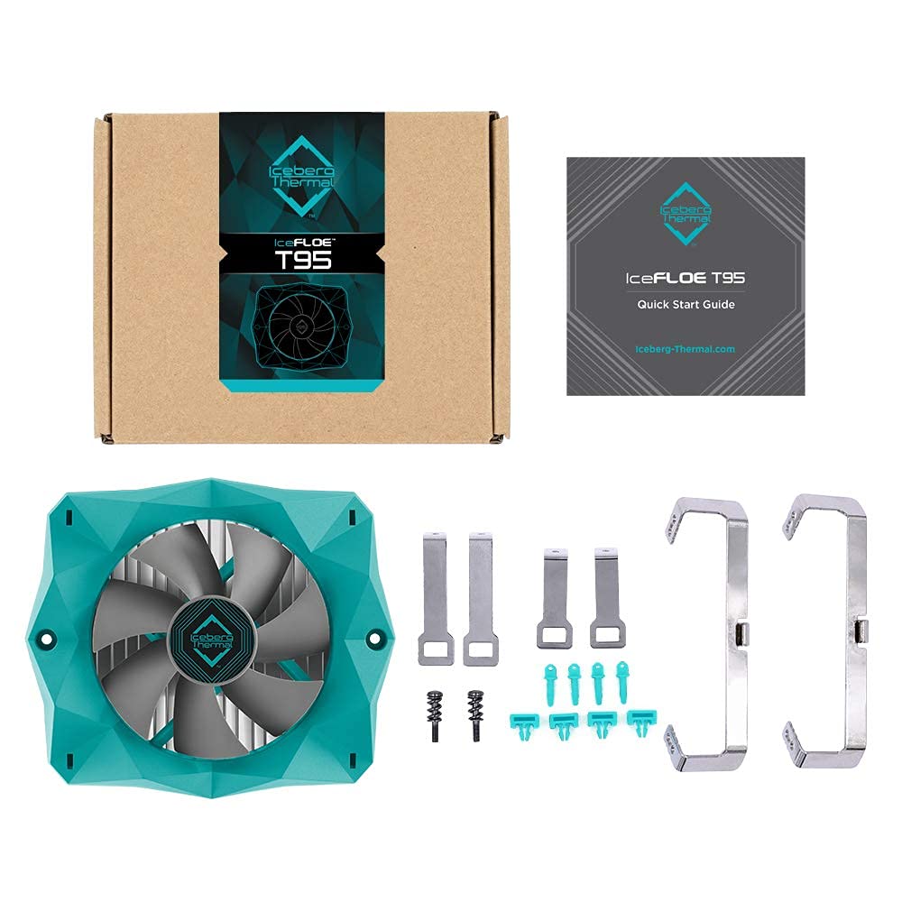 Iceberg Thermal IceFLOE T95 Extrusion Aluminum Heatsink CPU Cooler with 92mm PWM Fan (Standard)